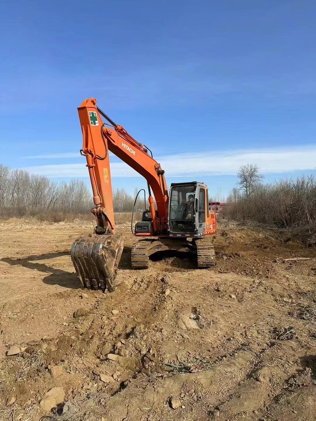 The Use Of Flat-Bottomed Reinforced Bucket Hitachi ZX120-6 Excavator