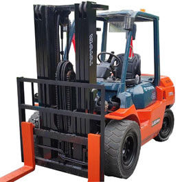 5 Ton Used Diesel Forklift Toyota 7F 4.5 Meter Lifting Height With ...