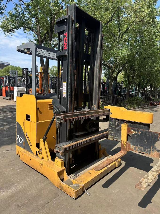 TCM 1 Ton Used Electric Forklift Lateral And Front Stacking Trucks 3.5m ...