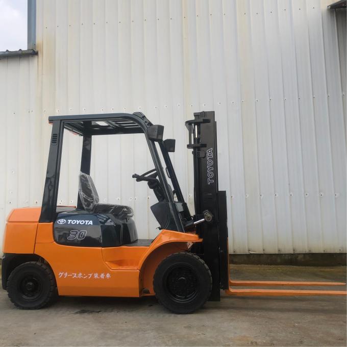 Warehouses Used Diesel Forklift Toyota 7F 3Ton 3m Lifting Height Can Be Refurbished